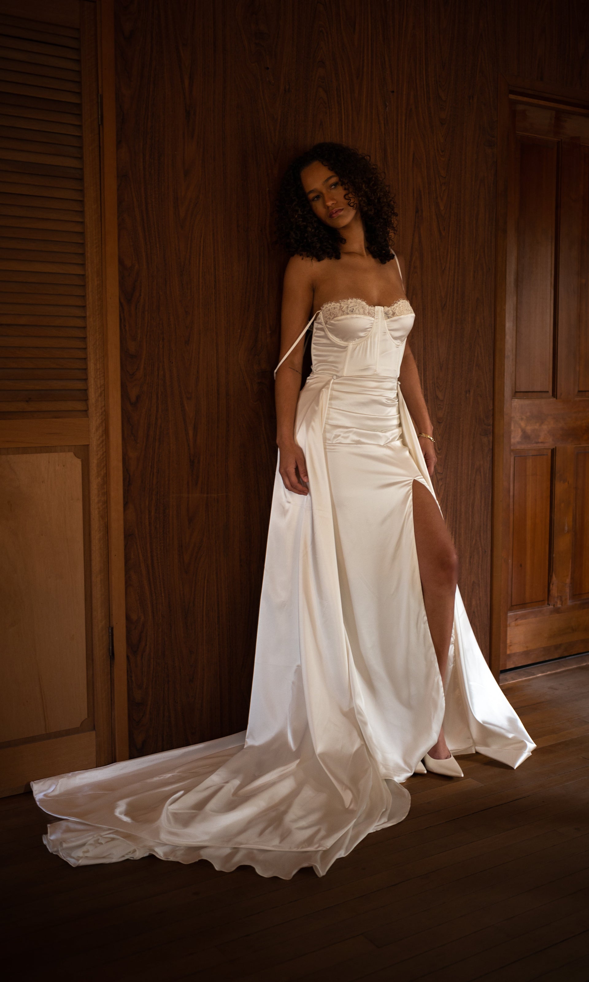 Bell-Silk Double Slit Slip Dress – Daughters of Simone